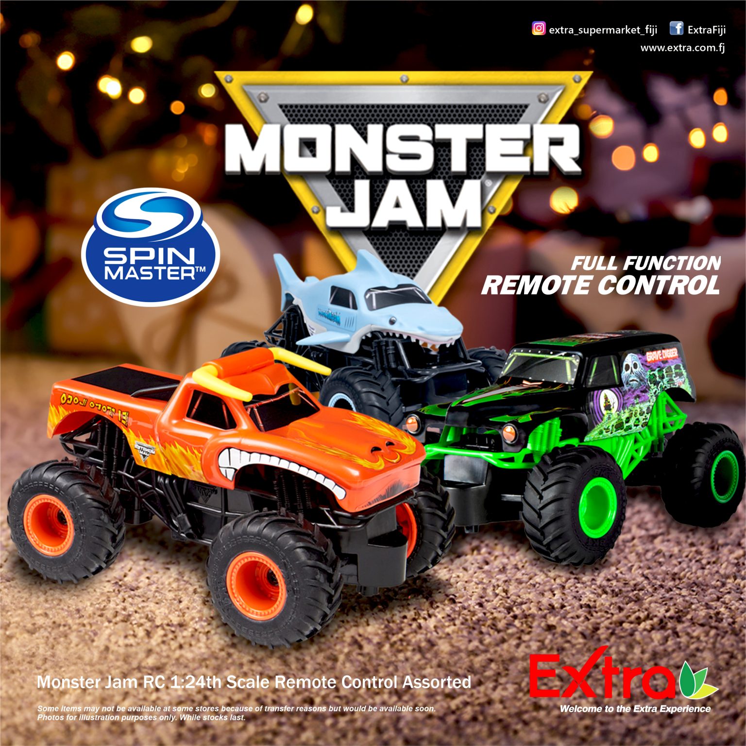 Spin Master Monster Jam RC Assorted Remote Control - Extra Supermarket