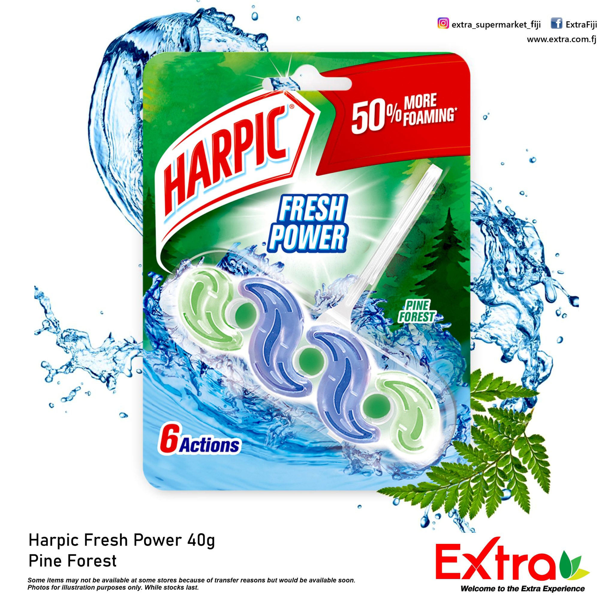 Harpic Fresh Power 40g Pine Forest - Extra Supermarket