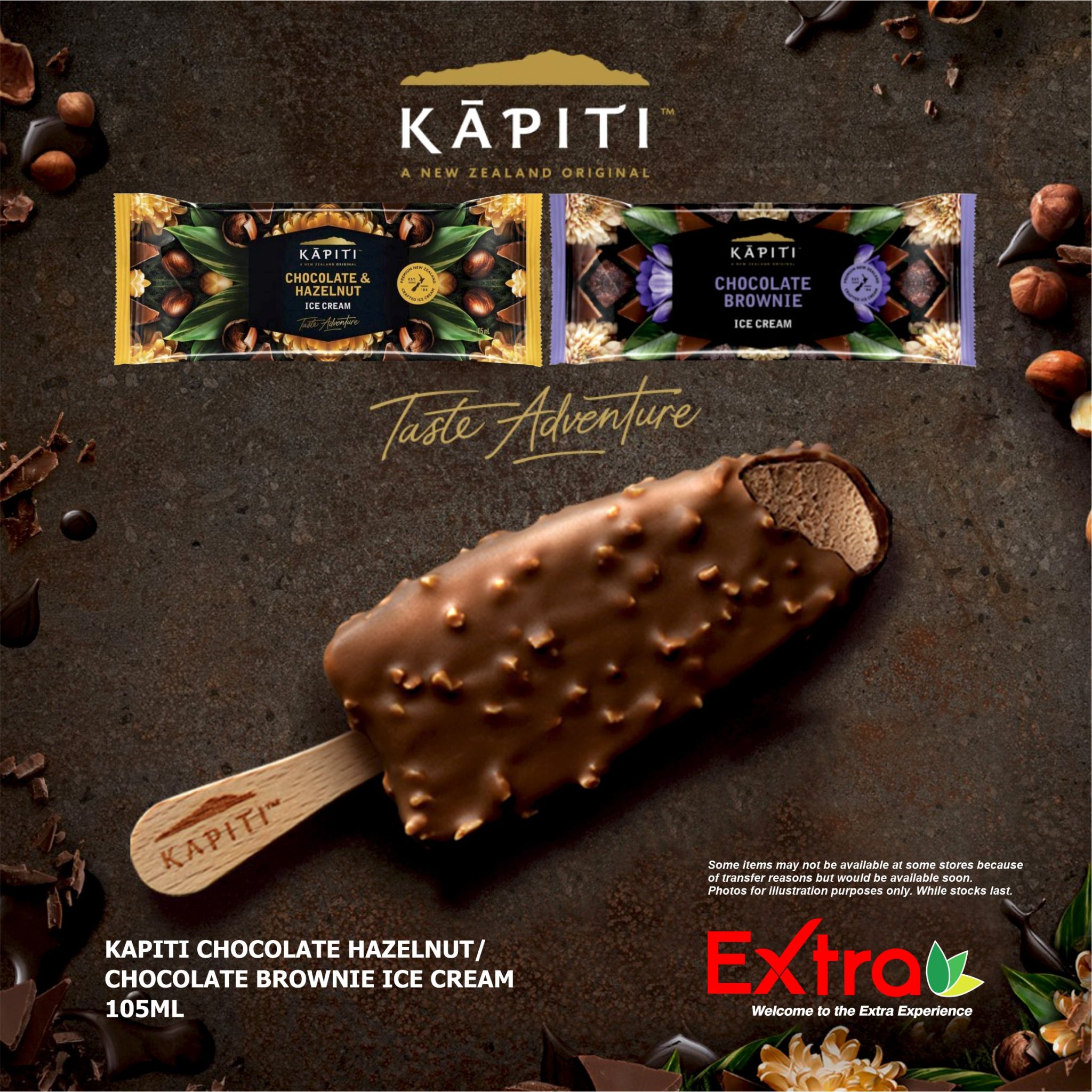 Kapiti Chocolate Hazelnut – Brownie Ice Cream 105ml - Extra Supermarket