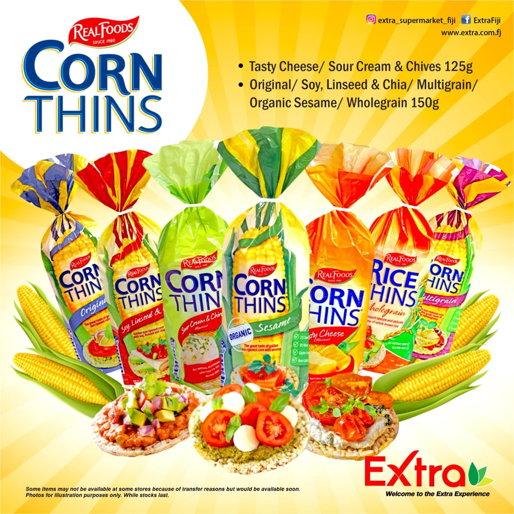 Real Foods Corn Thins 150g - Extra Supermarket