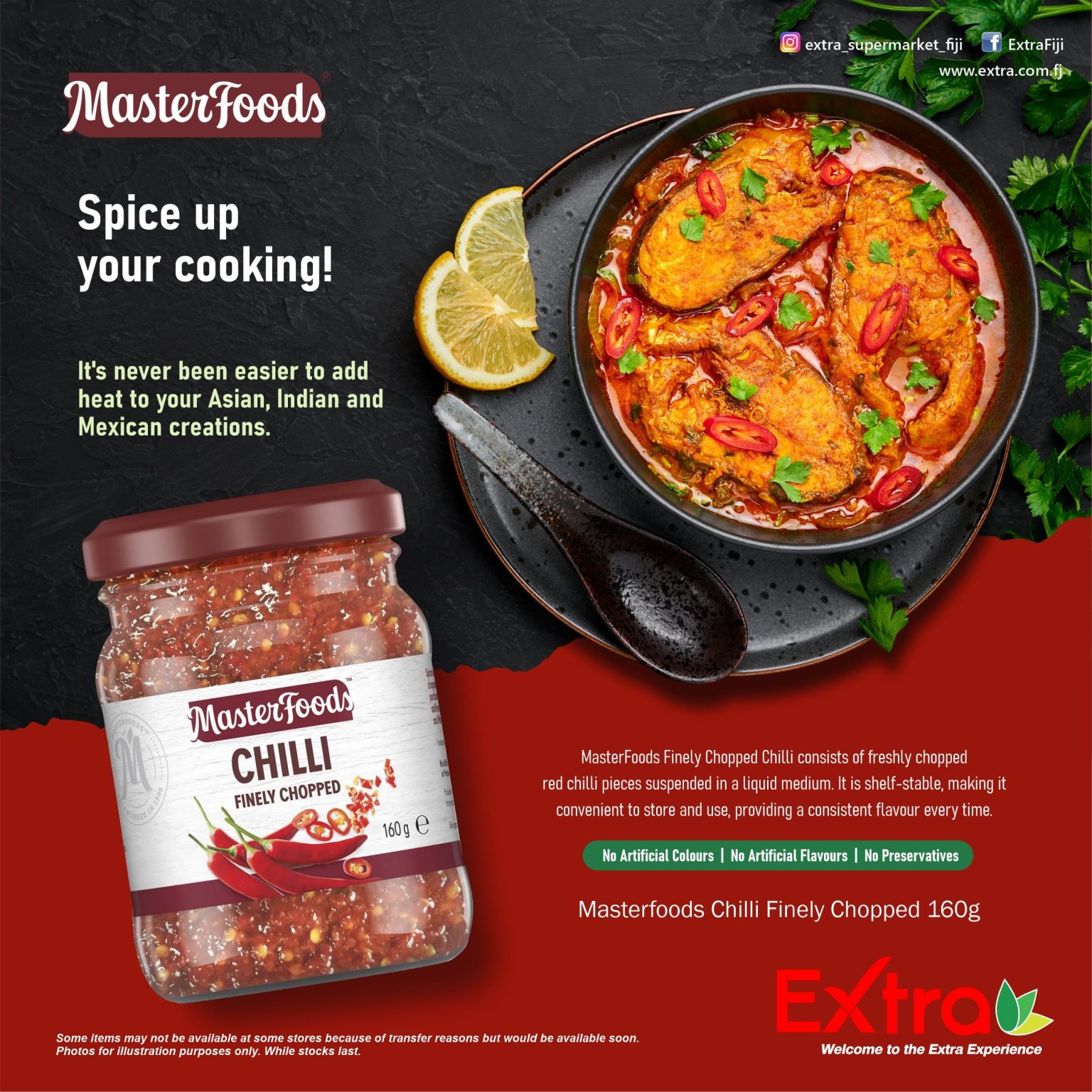 Masterfood Finely Chopped Chilli 160g - Extra Supermarket
