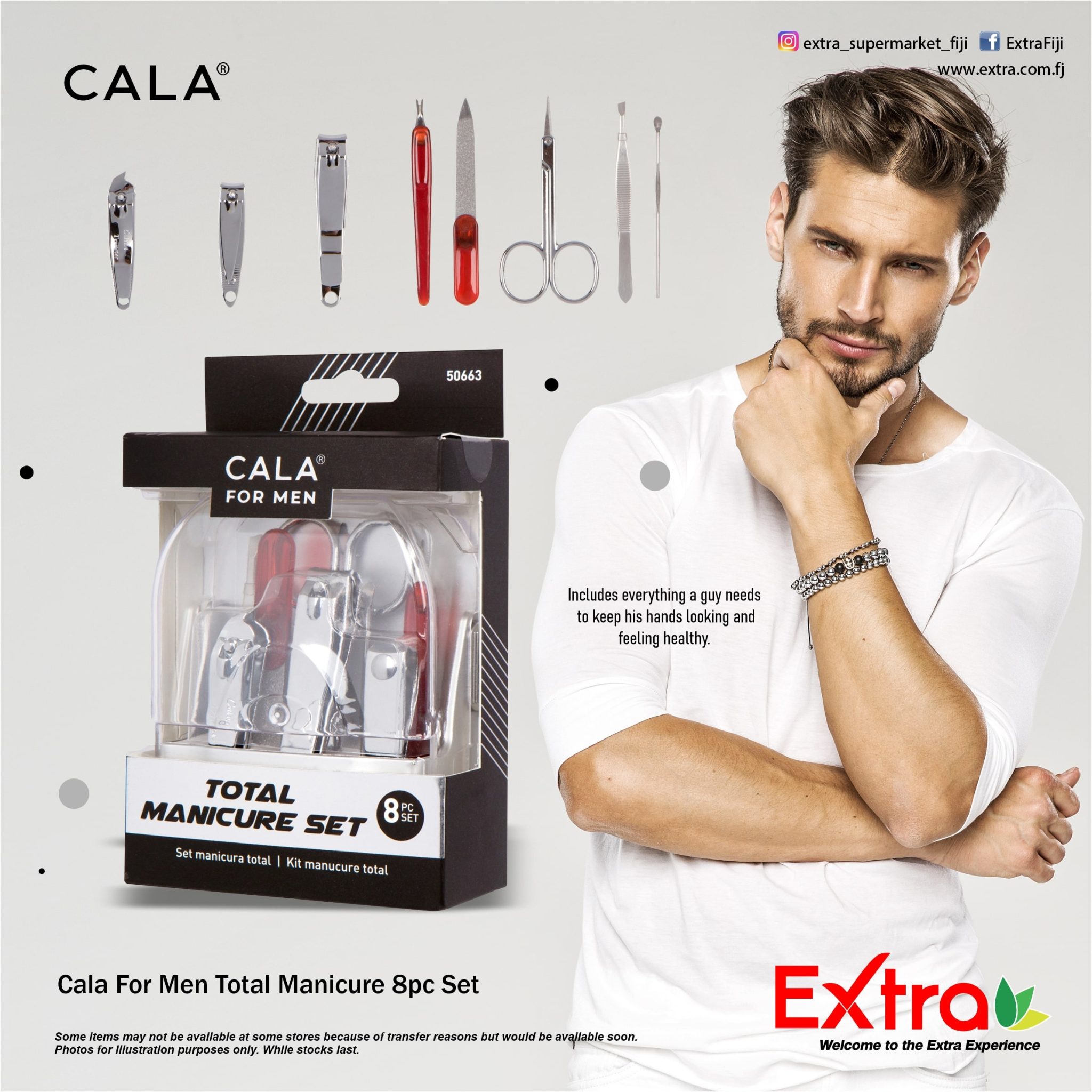 Cala Men Manicure Set 8pcs - Extra Supermarket