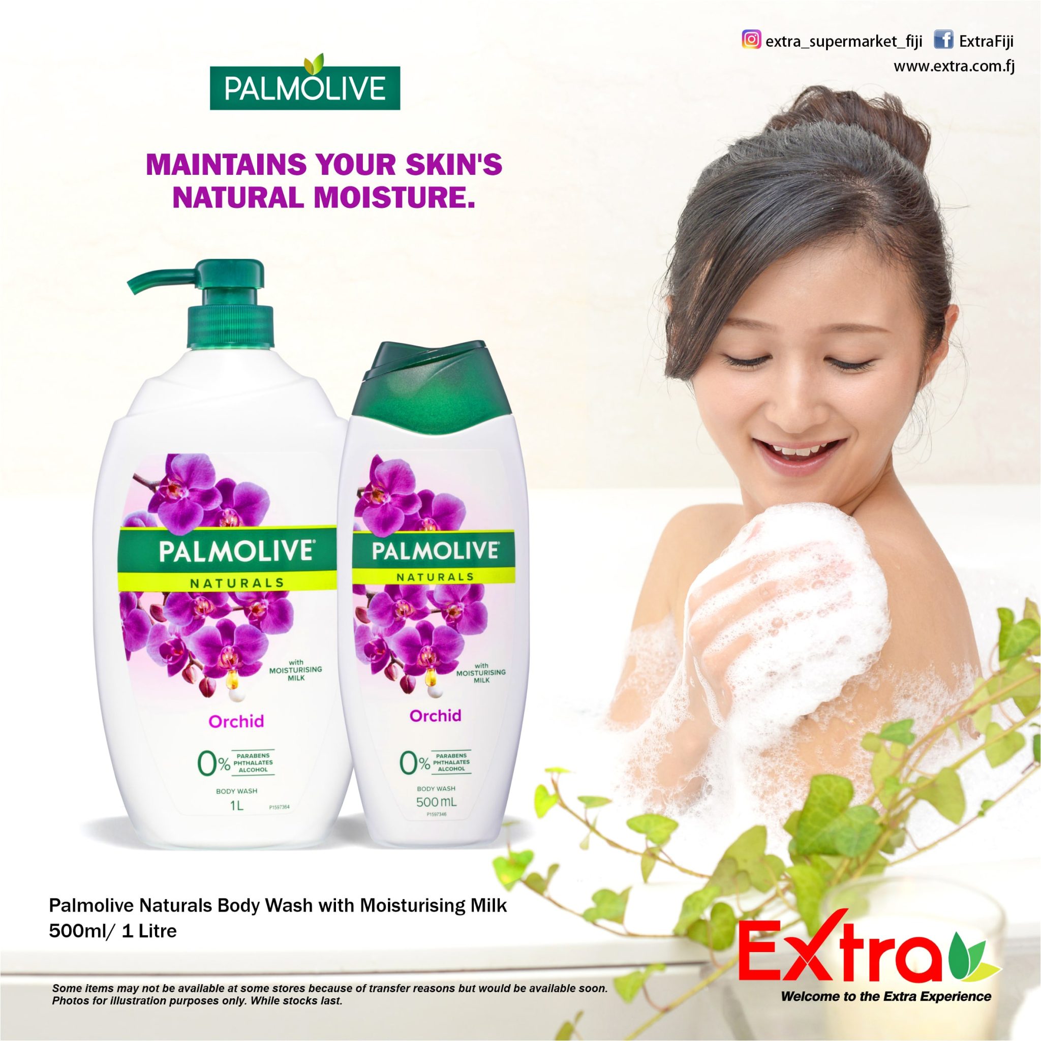 Palmolive Naturals Orchid with Moisturizing Milk Body Wash - Extra ...
