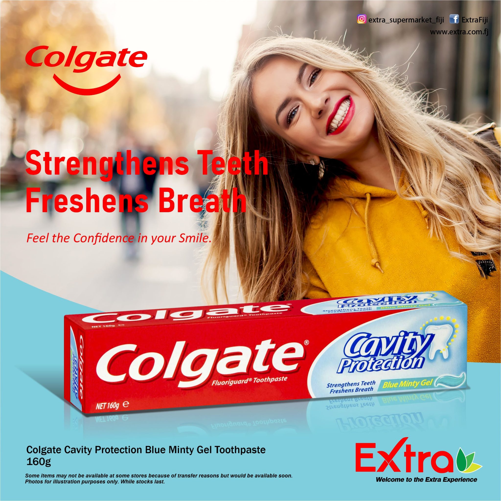 Colgate Toothpaste blue minty gel 160g - Extra Supermarket