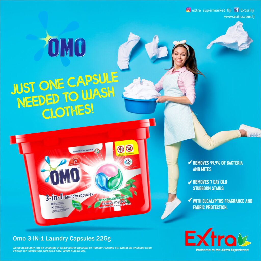 Omo 3 in 1 Laundry Capsules - Extra Supermarket