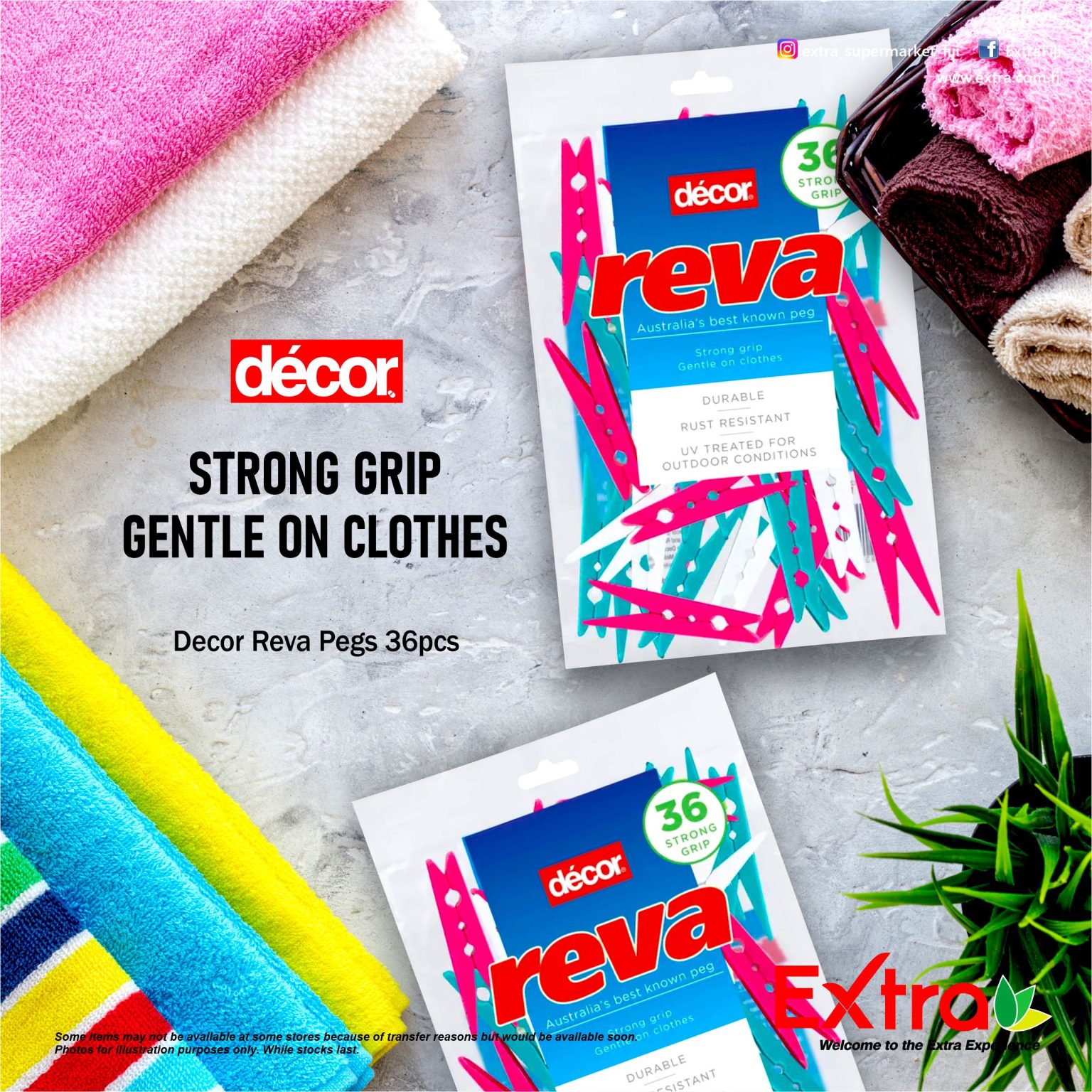 decor reva pegs 36s - Extra Supermarket